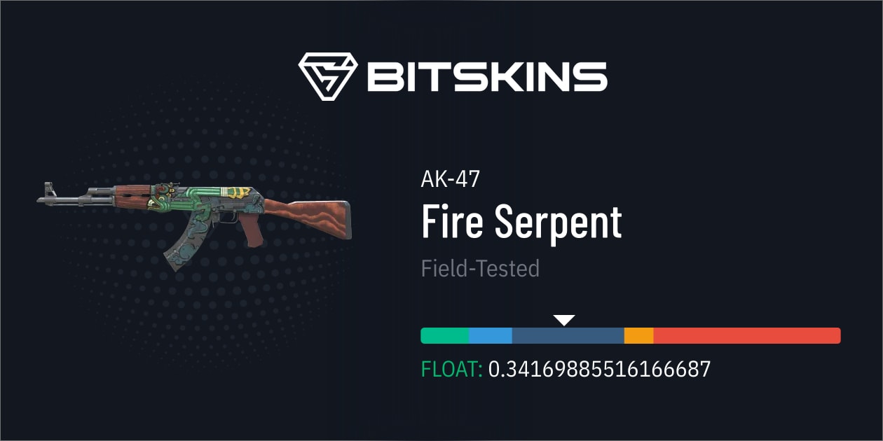 AK-47 | Fire Serpent (Field-Tested) - CS2 Item | Buy Now on BitSkins