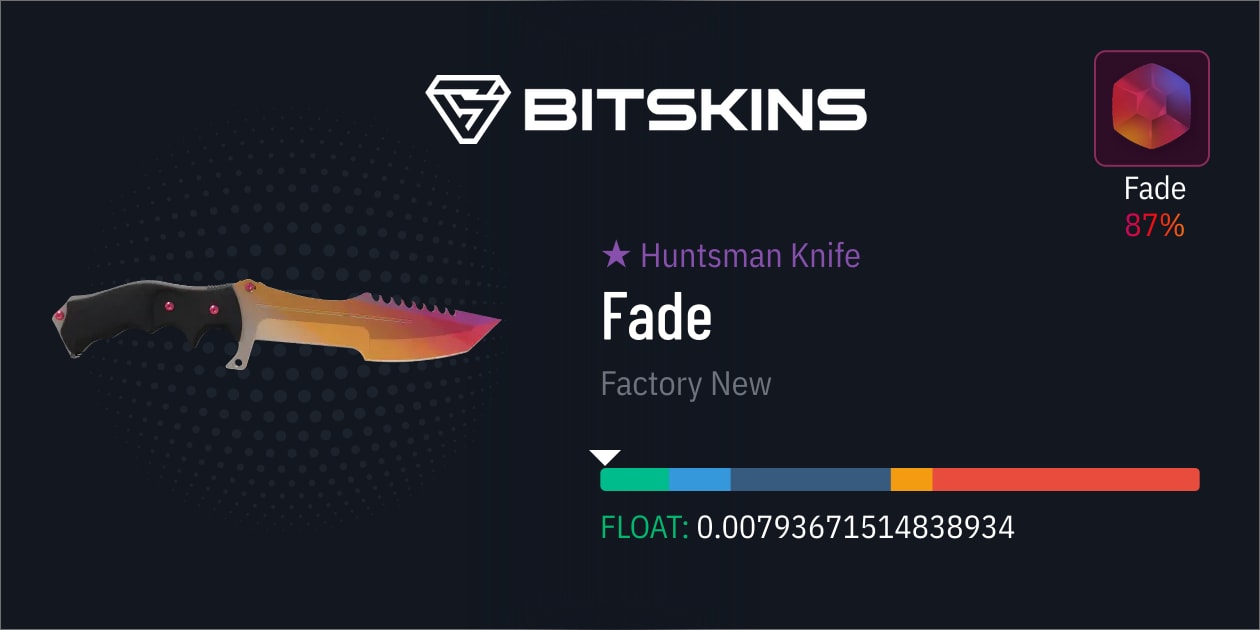 Huntsman Knife | Fade (Factory New) - CS2 Skins | Find and Trade Your ...