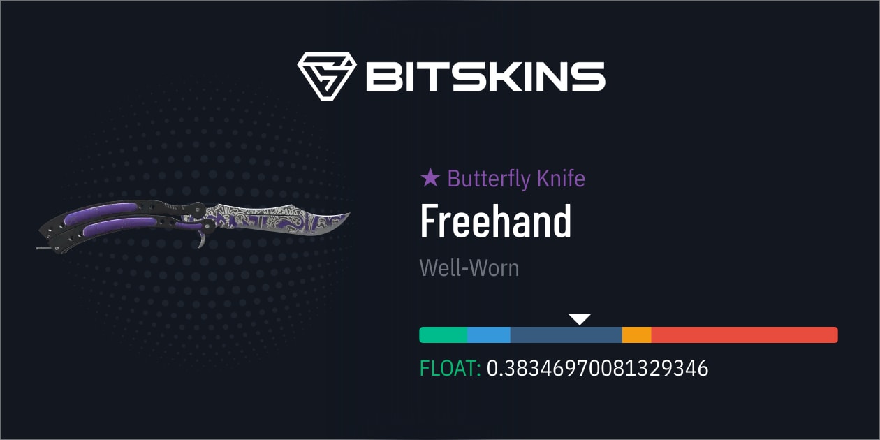 Butterfly Knife | Freehand (Well-Worn) - CS2 Item | Buy Now on BitSkins