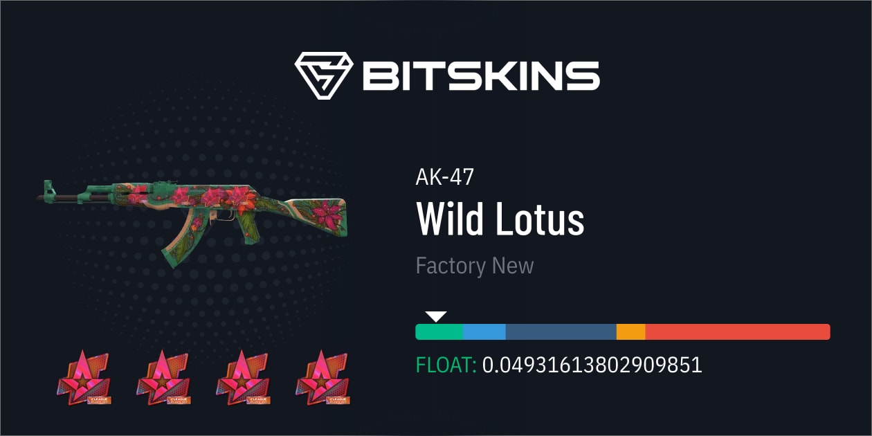 AK-47 | Wild Lotus (Factory New) - CS2 Item | Buy Now on BitSkins