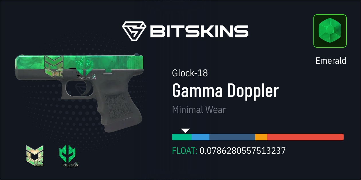 Glock-18 | Gamma Doppler Emerald (Minimal Wear) - CS2 Item | Buy Now on ...
