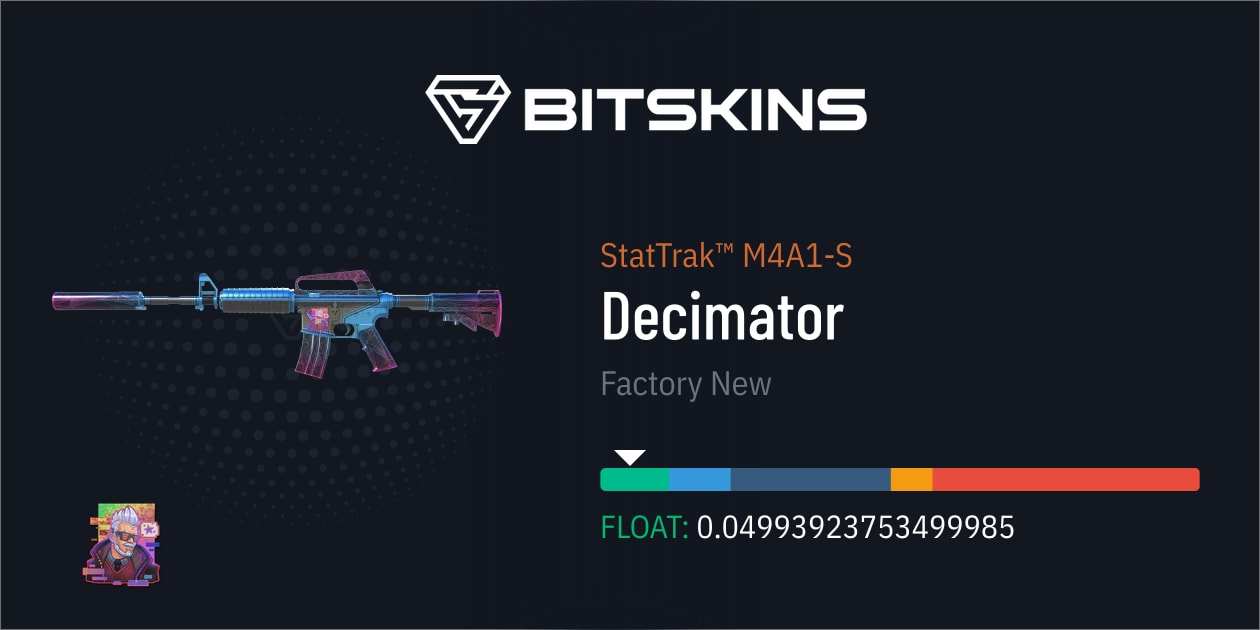 StatTrak™ M4A1-S | Decimator (Factory New) - CS2 Item | Buy Now on BitSkins