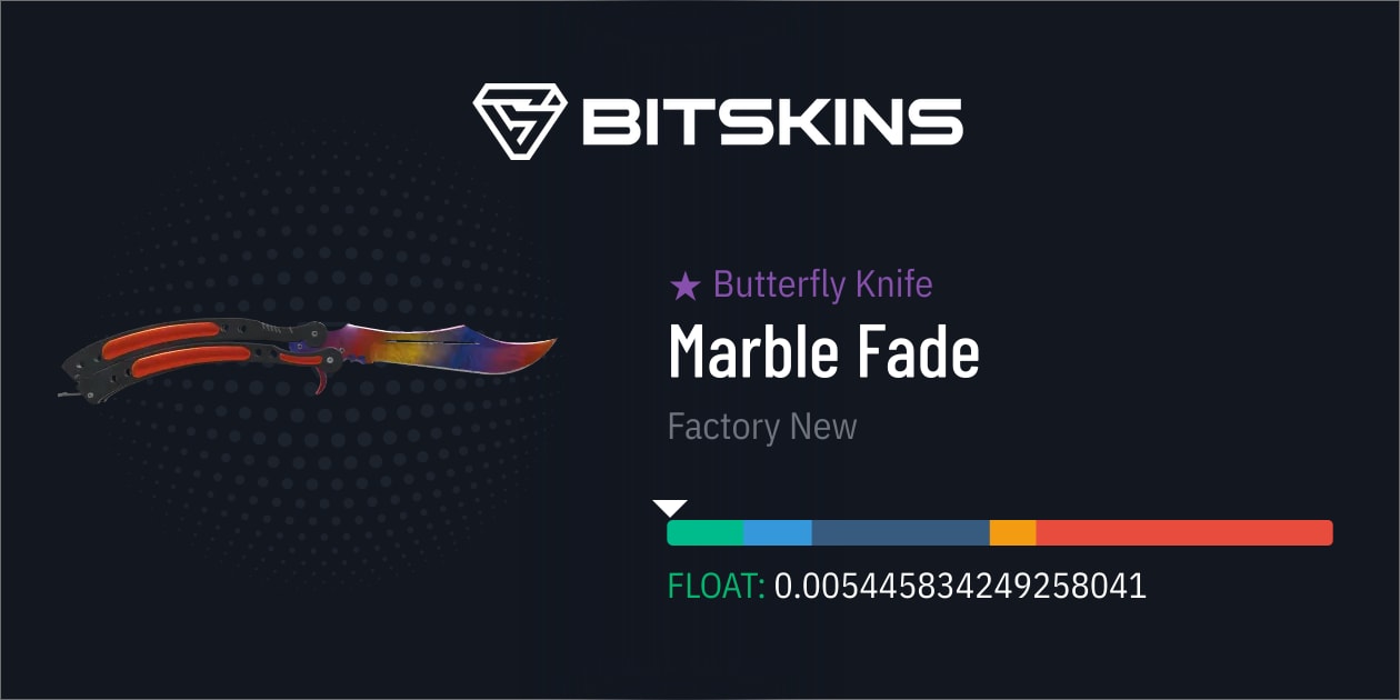 Butterfly Knife | Marble Fade (Factory New) - CS2 Item | Buy Now on BitSkins