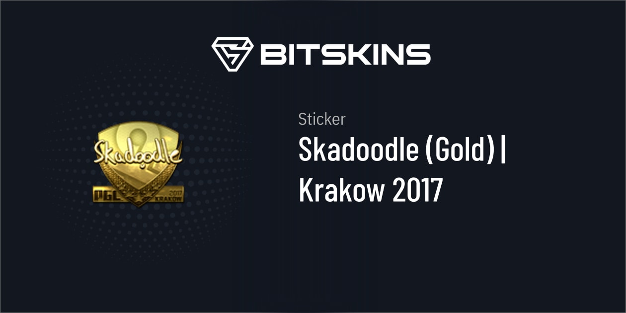 Sticker | Skadoodle (Gold) | Krakow 2017 - CS2 Item | Buy Now on BitSkins