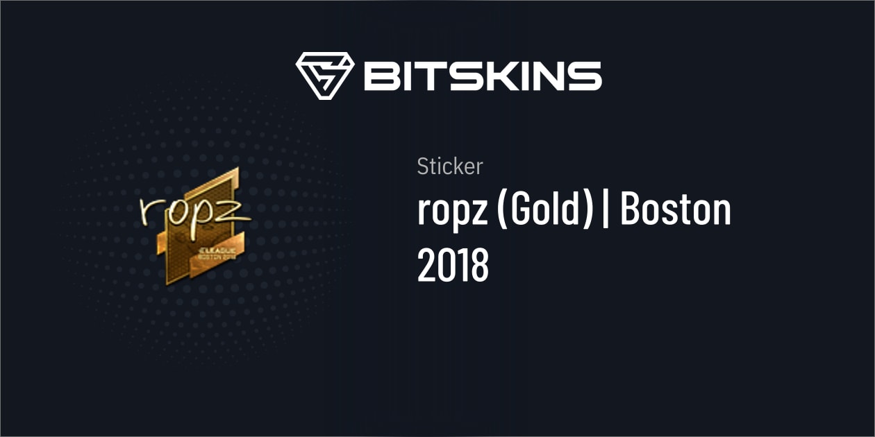 Sticker | ropz (Gold) | Boston 2018 - CS2 Skins | Find and Trade Your ...