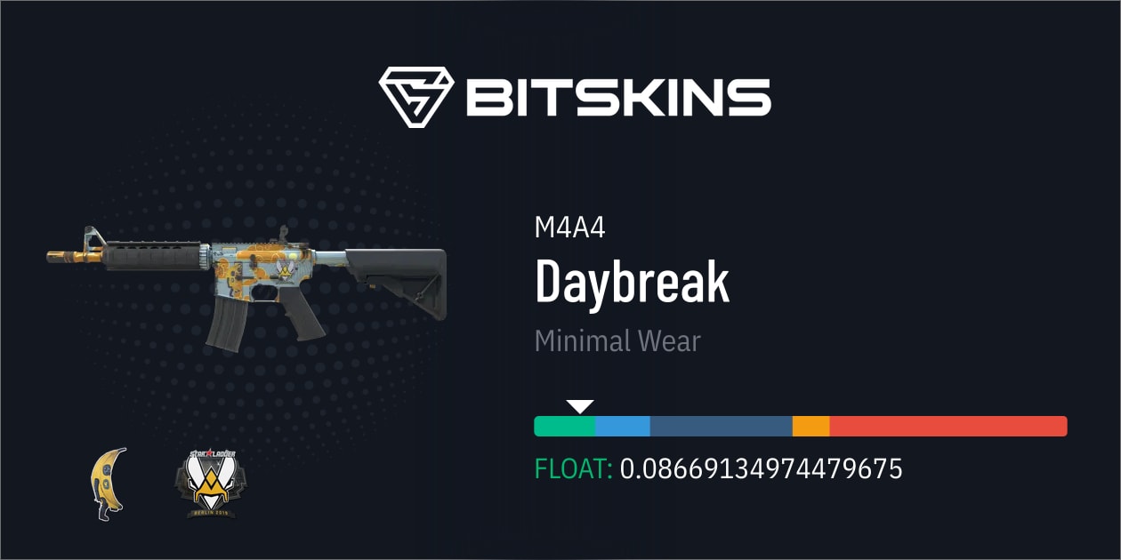 M4A4 | Daybreak (Minimal Wear) - CS2 Item | Buy Now on BitSkins
