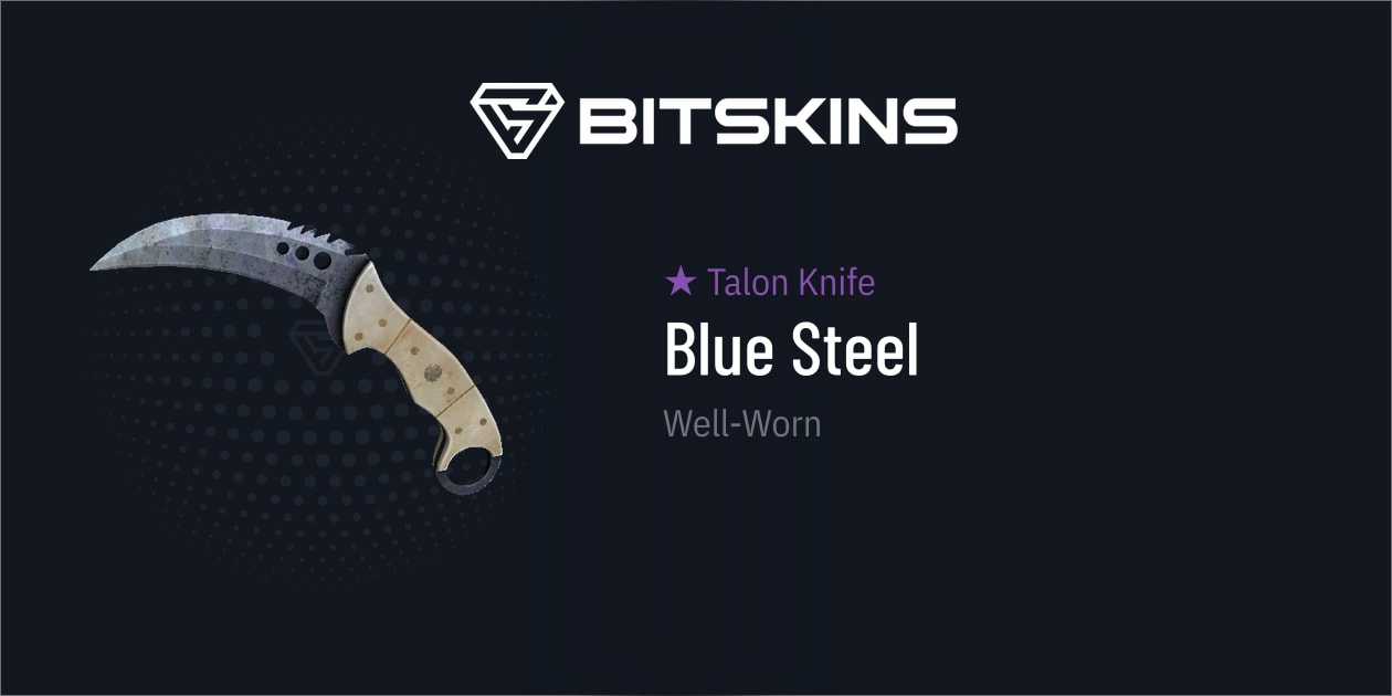 Talon Knife | Blue Steel (Well-Worn) - CS2 Skins | Encuentra e ...