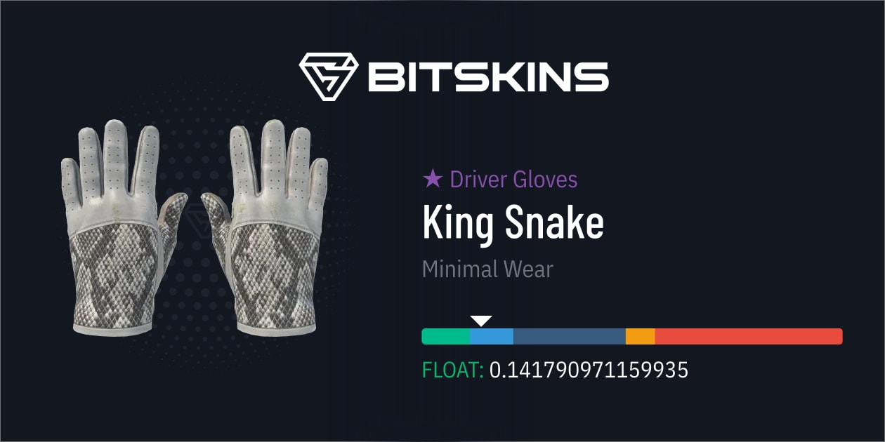 Driver Gloves | King Snake (Minimal Wear) - CS2 Item | Buy Now on BitSkins