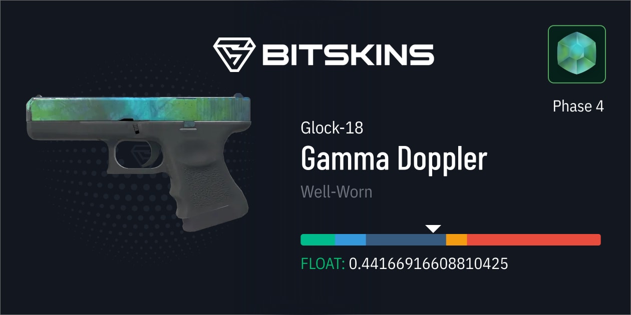 Glock-18 | Gamma Doppler Phase 4 (Well-Worn) - CS2 Item | Buy Now on ...