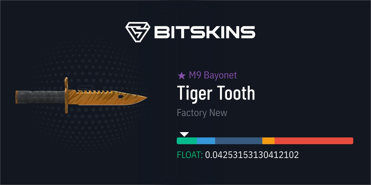 M9 Bayonet | Tiger Tooth (Factory New) - CS2 Item | Buy Now on BitSkins