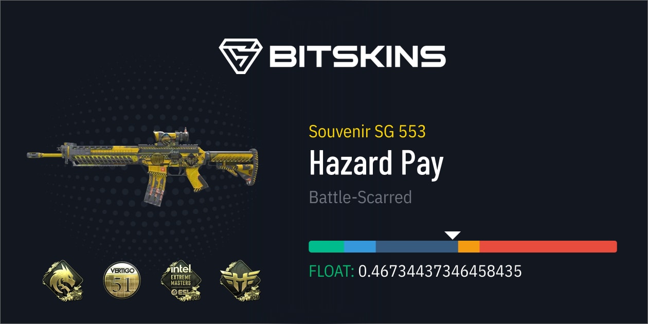 Souvenir SG 553 | Hazard Pay (Battle-Scarred) - CS2 Item | Buy Now on BitSkins