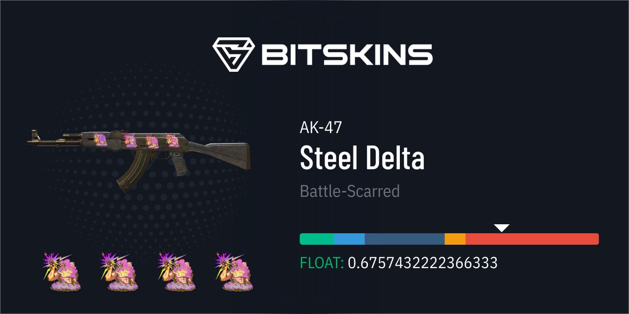 AK-47 | Steel Delta (Battle-Scarred) - CS2 Item | Buy Now on BitSkins