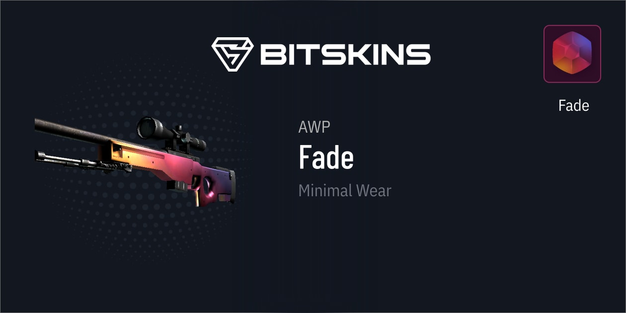 AWP | Fade (Minimal Wear) - CS2 Item | Buy Now on BitSkins