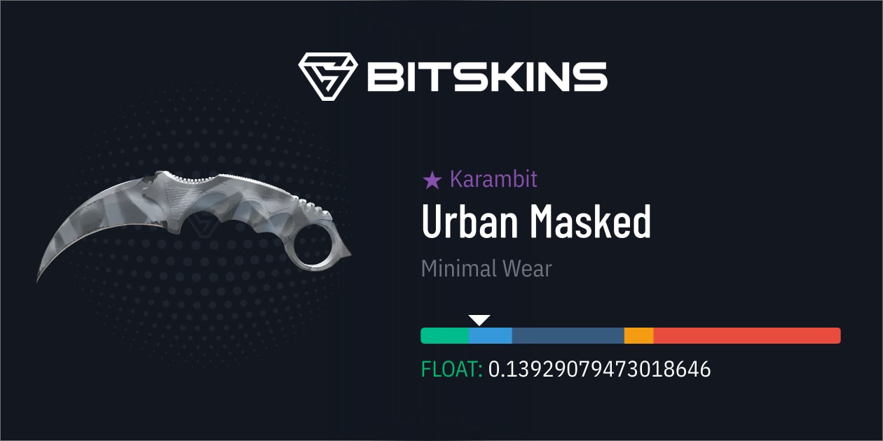 Karambit | Urban Masked (Minimal Wear) - CS2 Item | Buy Now on BitSkins