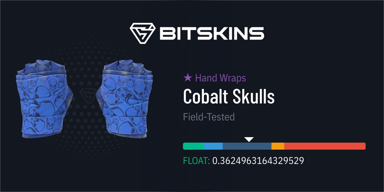 Hand Wraps | Cobalt Skulls (Field-Tested) - CS2 Item | Buy Now on BitSkins
