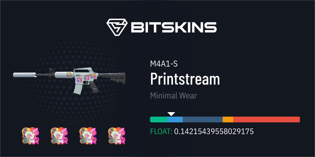 M4A1-S | Printstream (Minimal Wear) - CS2 Item | Buy Now on BitSkins