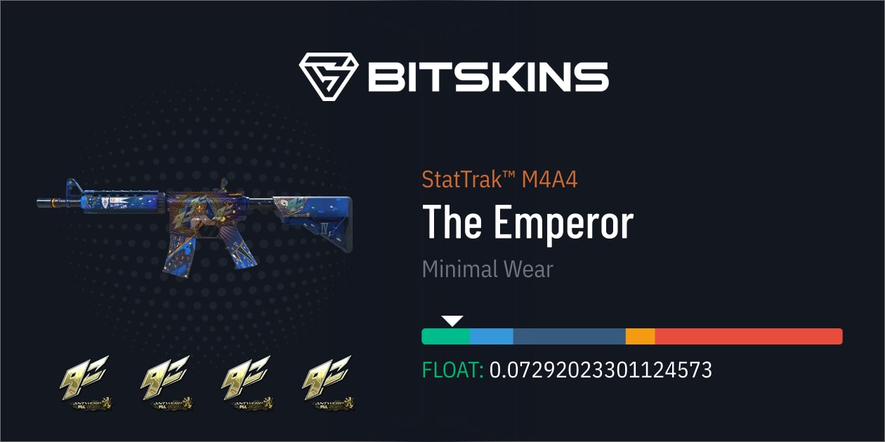 StatTrak™ M4A4 | The Emperor (Minimal Wear) - CS2 Item | Buy Now on BitSkins