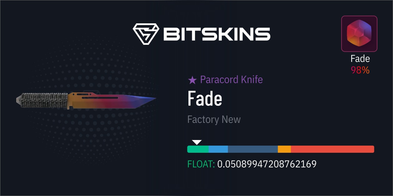 Paracord Knife | Fade (Factory New) - CS2 Item | Buy Now on BitSkins