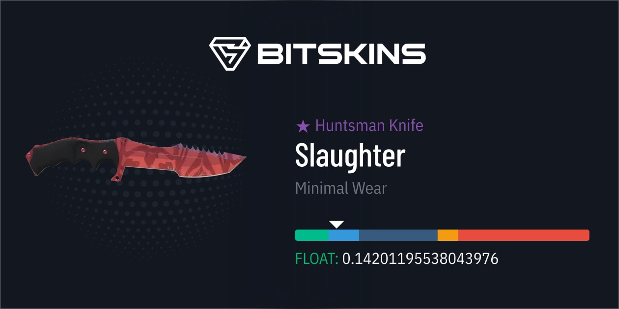 Huntsman Knife | Slaughter (Minimal Wear) - CS2 Item | Buy Now on BitSkins