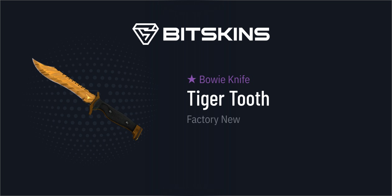 Bowie Knife | Tiger Tooth (Factory New) - CS2 Skins | Find and Trade ...