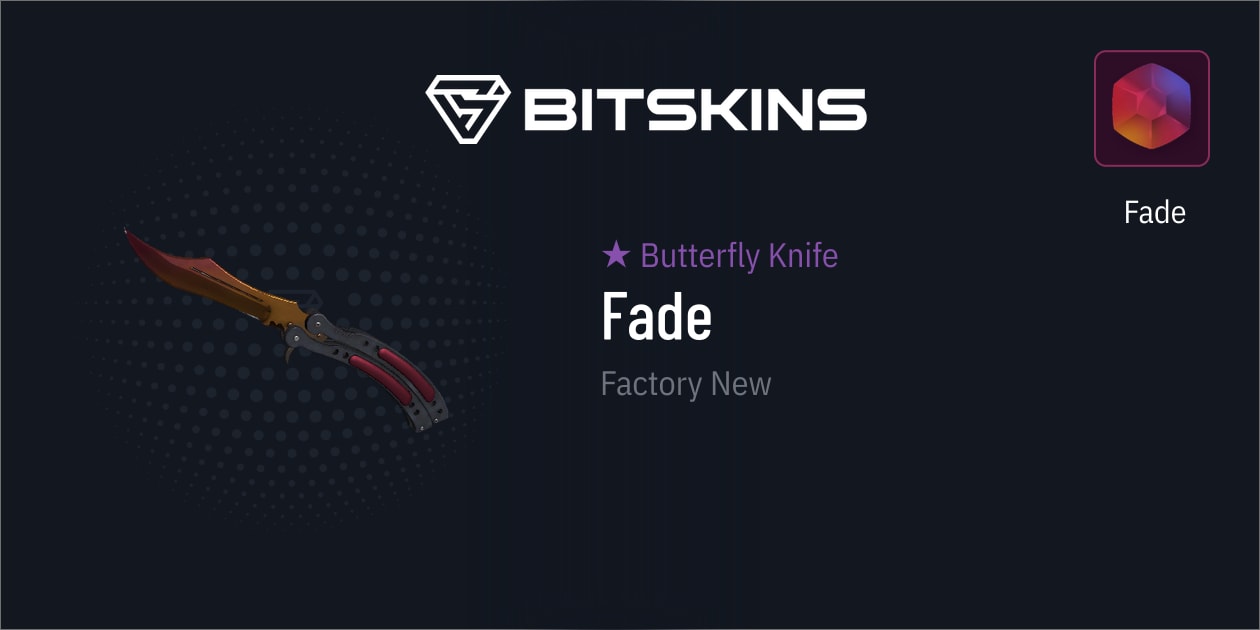 Butterfly Knife | Fade (Factory New) - CS2 Item | Buy Now on BitSkins