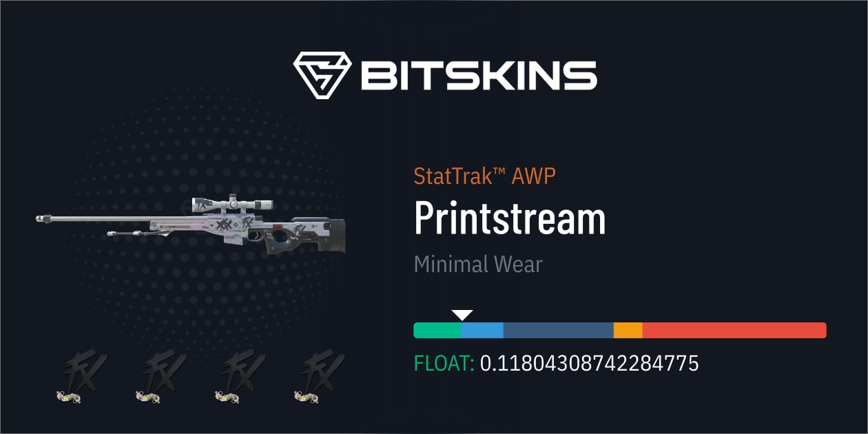 StatTrak™ AWP | Printstream (Minimal Wear) - CS2 Item | Buy Now on BitSkins
