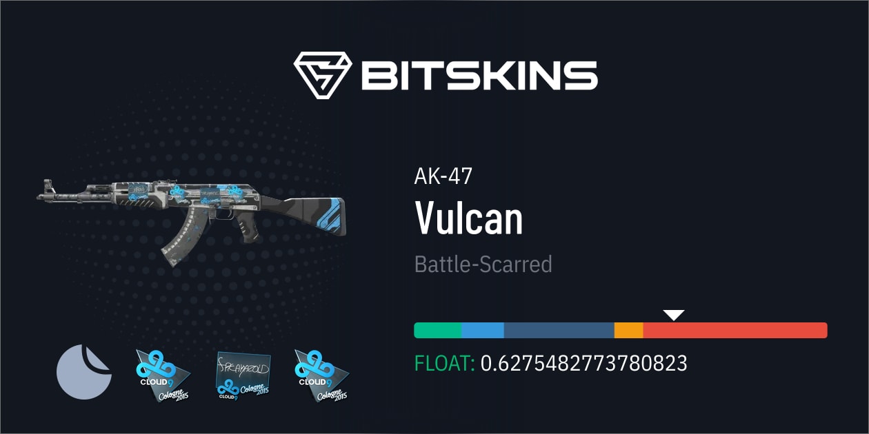 AK-47 | Vulcan (Battle-Scarred) - CS2 Item | Buy Now on BitSkins