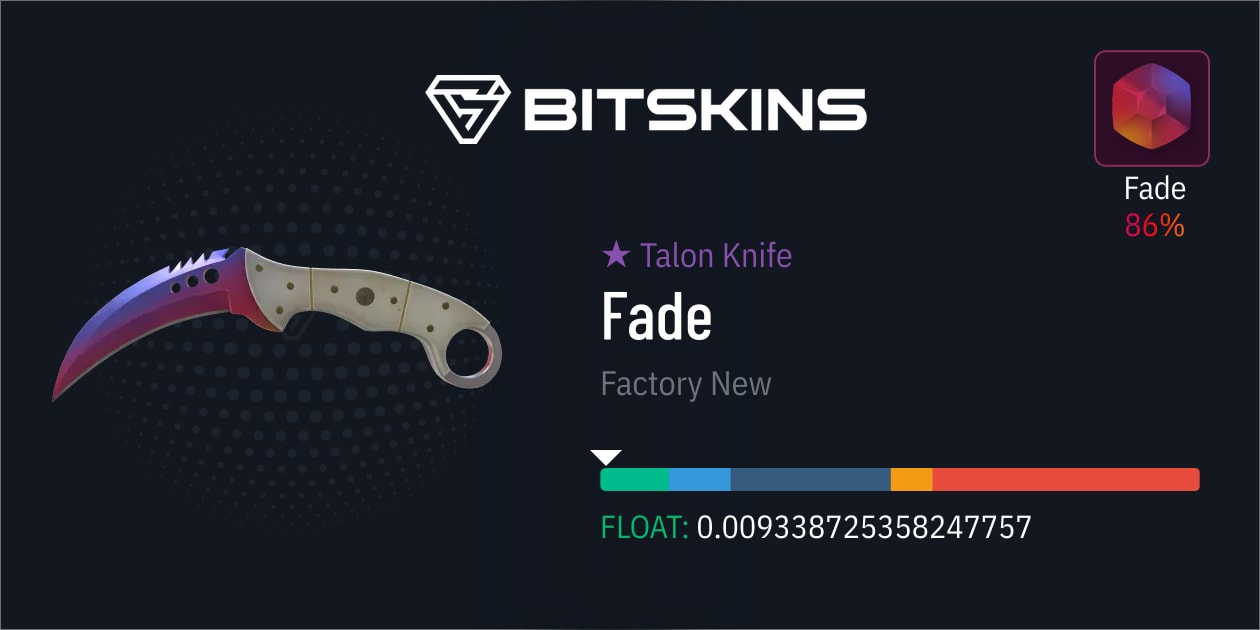 Talon Knife | Fade (Factory New) - CS2 Item | Buy Now on BitSkins
