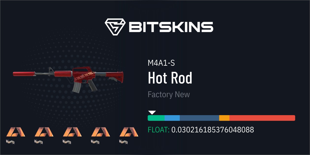 M4A1-S | Hot Rod (Factory New) - CS2 Item | Buy Now on BitSkins