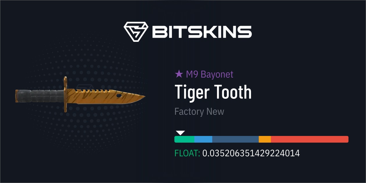 M9 Bayonet | Tiger Tooth (Factory New) - CS2 Item | Buy Now on BitSkins