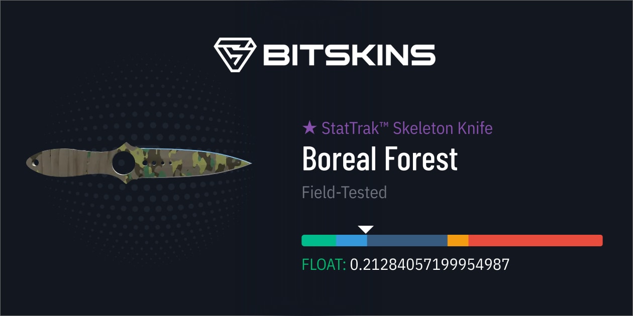 StatTrak™ Skeleton Knife | Boreal Forest (Field-Tested) - CS2 Item ...