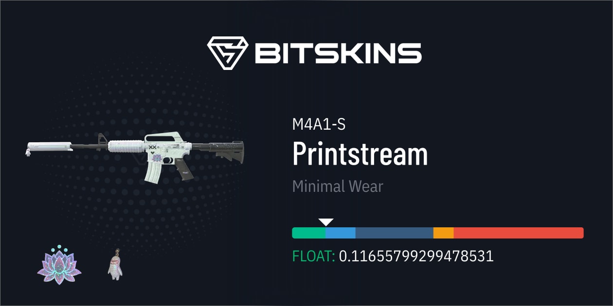 M4A1-S | Printstream (Minimal Wear) - CS2 Item | Buy Now on BitSkins