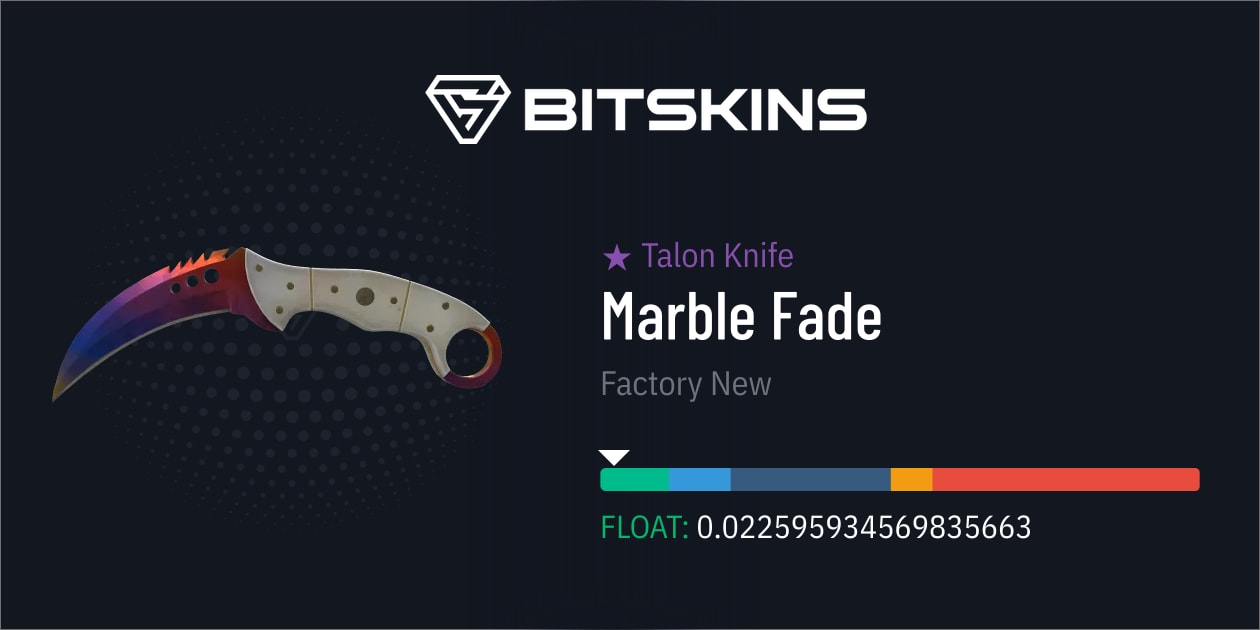 Talon Knife | Marble Fade (Factory New) - CS2 Item | Buy Now on BitSkins