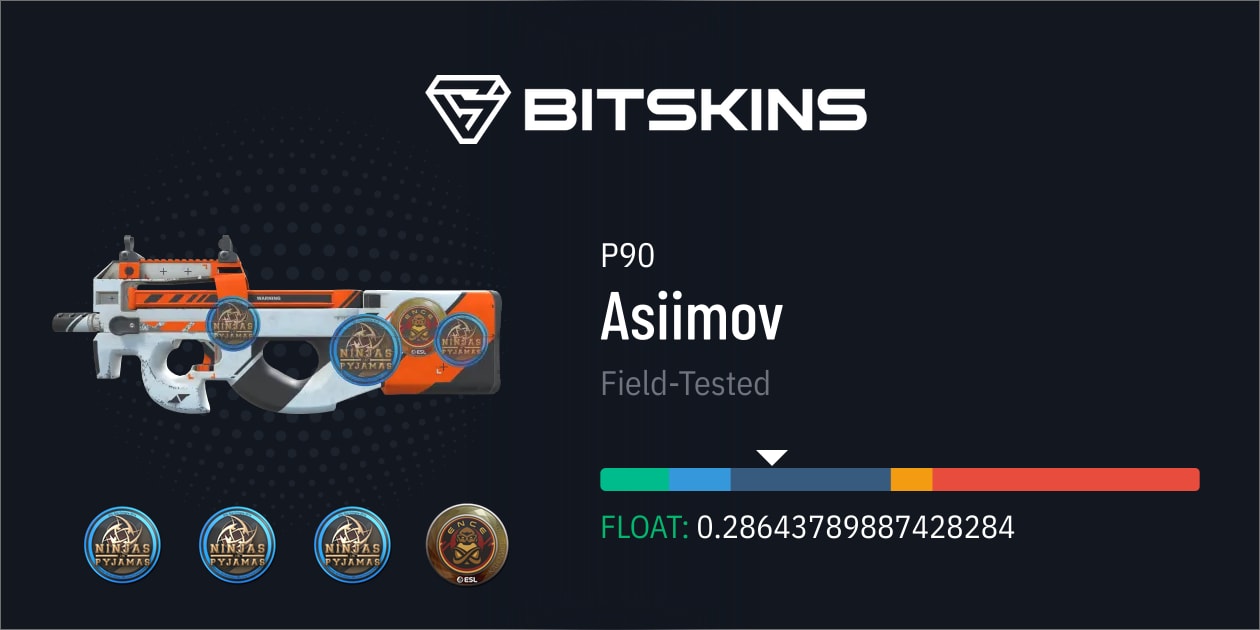 P90 | Asiimov (Field-Tested) - CS2 Item | Buy Now on BitSkins