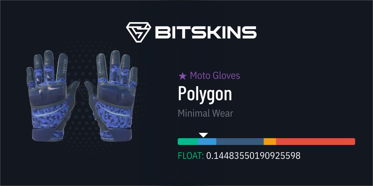 Moto Gloves | Polygon (Minimal Wear) - CS2 Item | Buy Now on BitSkins