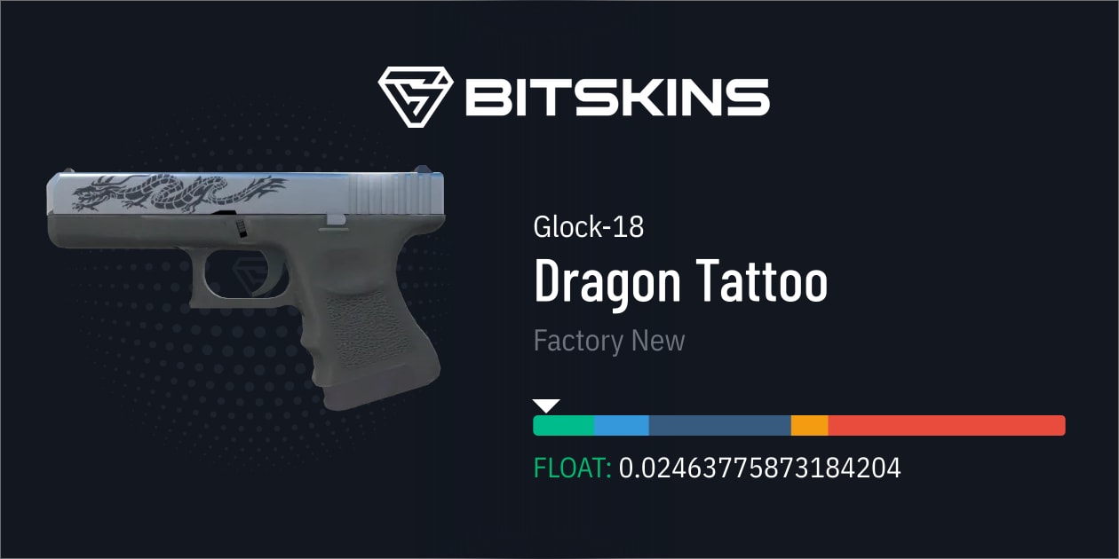 Glock-18 | Dragon Tattoo (Factory New) - CS2 Item | Buy Now on BitSkins
