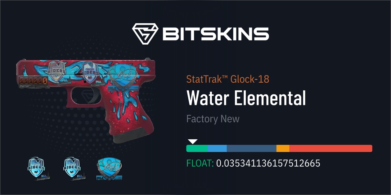 StatTrak™ Glock-18 | Water Elemental (Factory New) - CS2 Item | Buy Now ...
