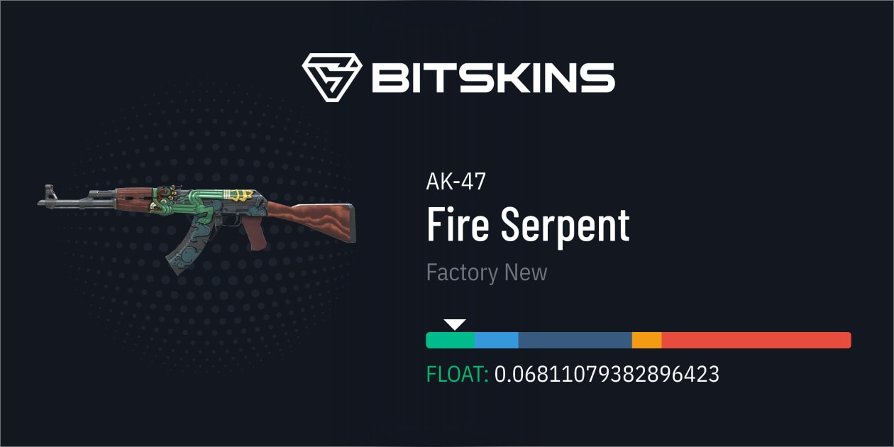 AK-47 | Fire Serpent (Factory New) - CS2 Item | Buy Now on BitSkins