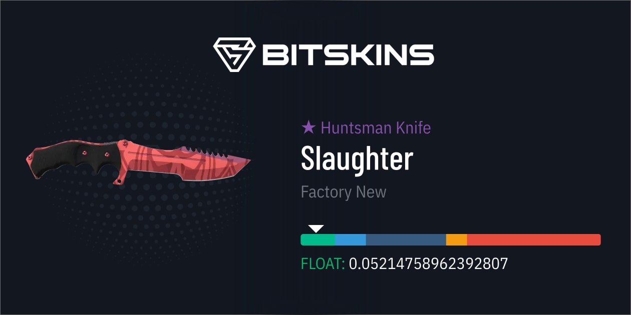 Huntsman Knife | Slaughter (Factory New) - CS2 Item | Buy Now on BitSkins