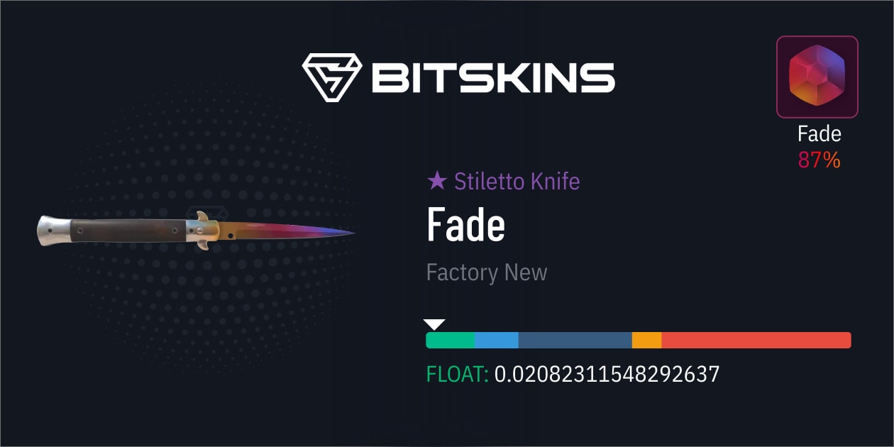 Stiletto Knife | Fade (Factory New) - CS2 Item | Buy Now on BitSkins