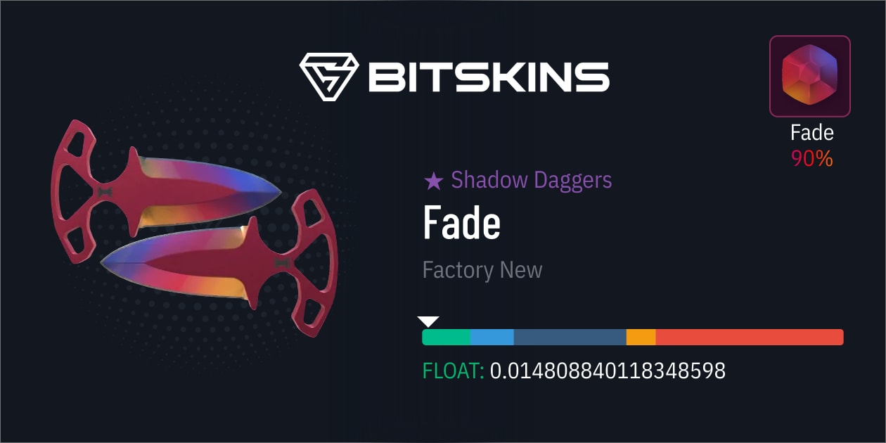Shadow Daggers | Fade (Factory New) - CS2 皮肤 | 查找并交易您想要的 CS2 物品