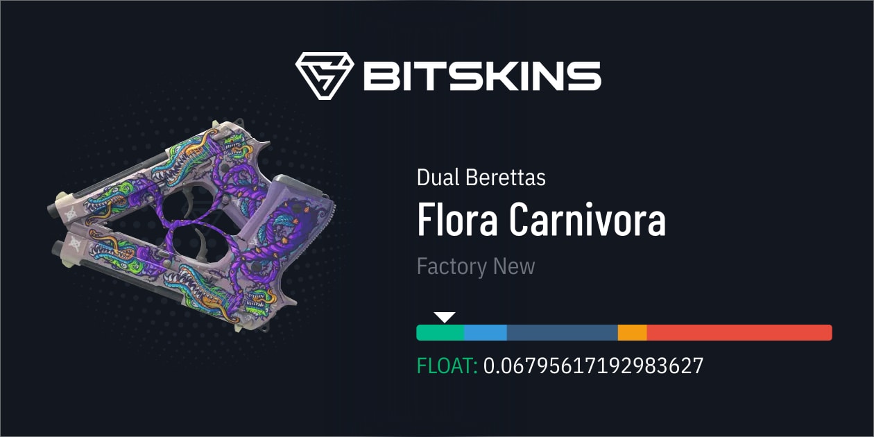 Dual Berettas | Flora Carnivora (Factory New) - CS2 Item | Buy Now on BitSkins
