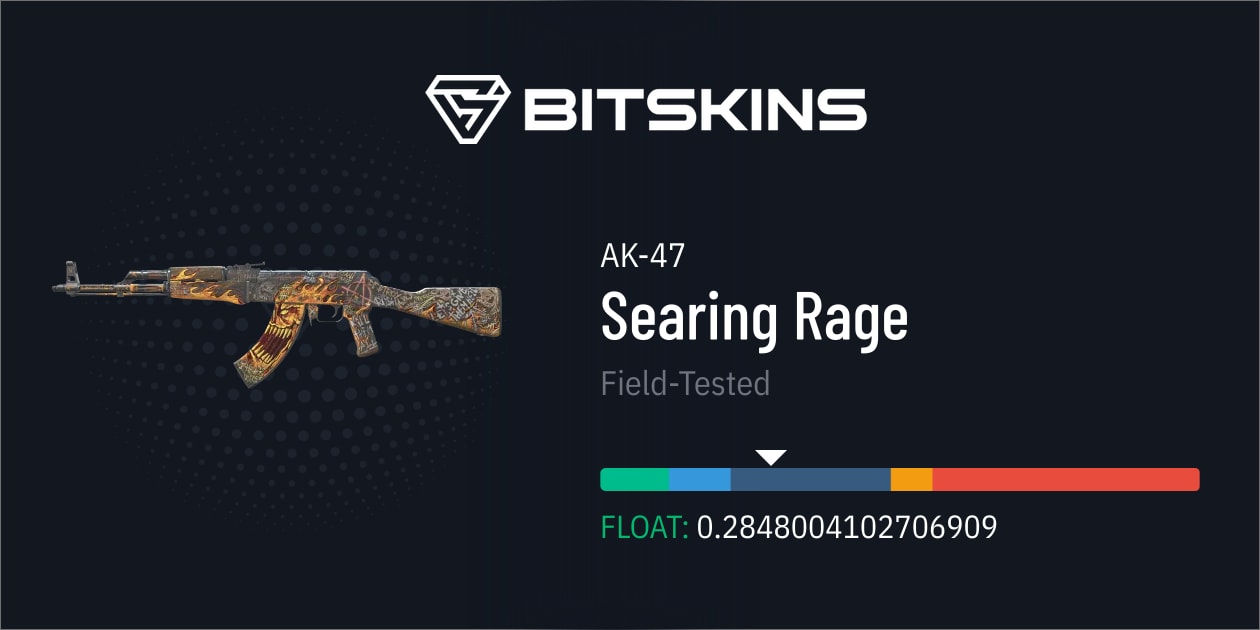 AK-47 | Searing Rage (Field-Tested) - CS2 Item | Buy Now on BitSkins