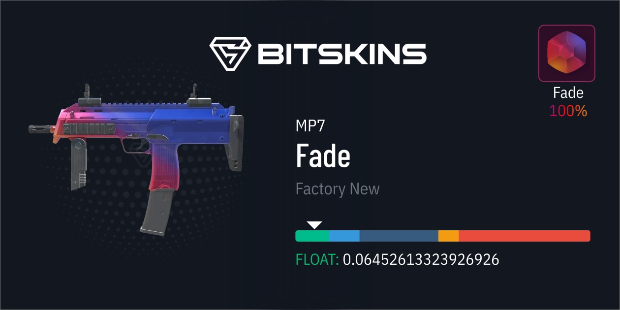 MP7 | Fade (Factory New) - CS2 Item | Buy Now on BitSkins