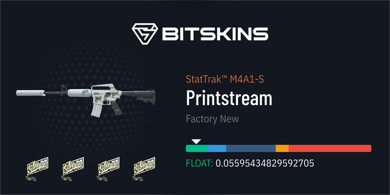 StatTrak™ M4A1-S | Printstream (Factory New) - CS2 Item | Buy Now on BitSkins