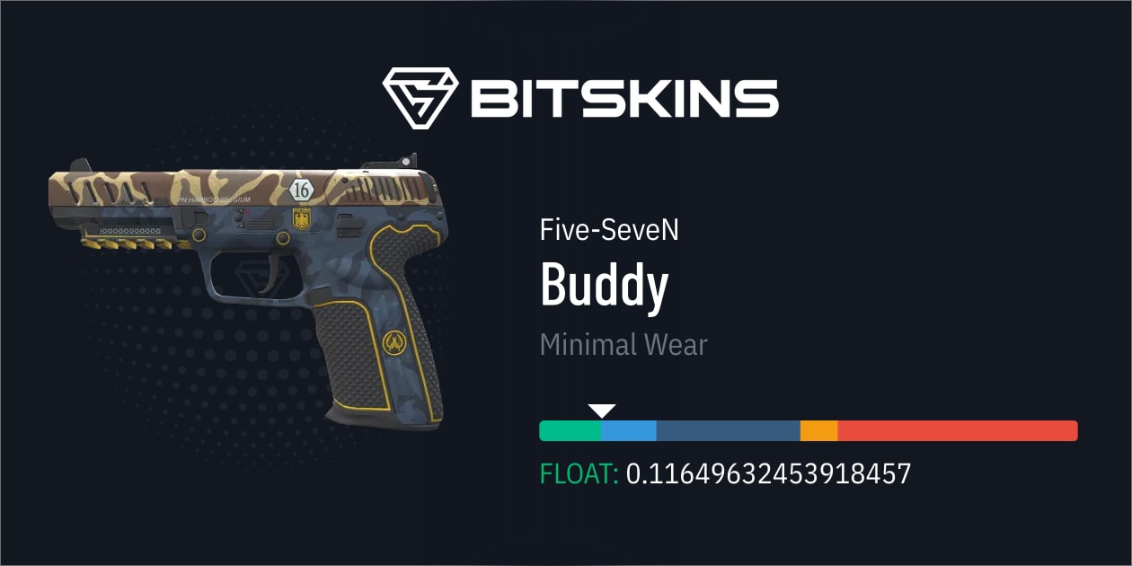 Five-SeveN | Buddy (Minimal Wear) - CS2 Item | Buy Now on BitSkins