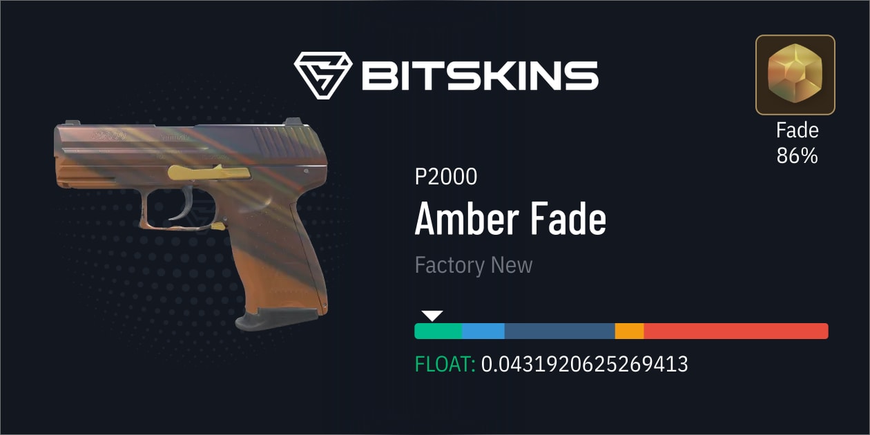 P2000 | Amber Fade (Factory New) - CS2 Item | Buy Now on BitSkins