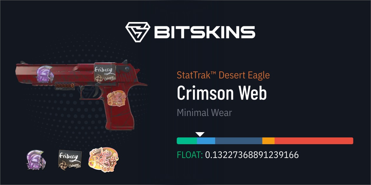 StatTrak™ Desert Eagle | Crimson Web (Minimal Wear) - CS2 Item | Buy Now on BitSkins