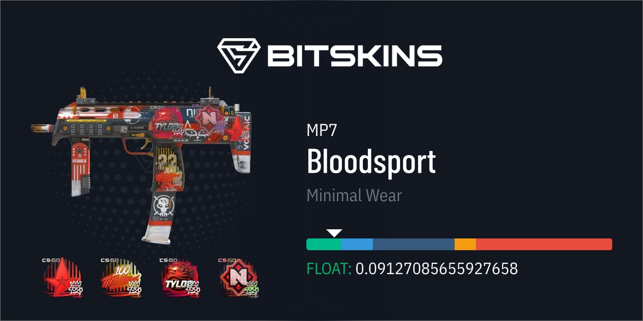 MP7 | Bloodsport (Minimal Wear) - CS2 Skins | Find and Trade Your Desired CS2 Items