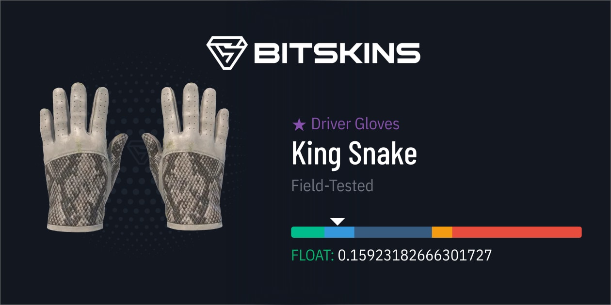 Driver Gloves | King Snake (Field-Tested) - CS2 Item | Buy Now on BitSkins